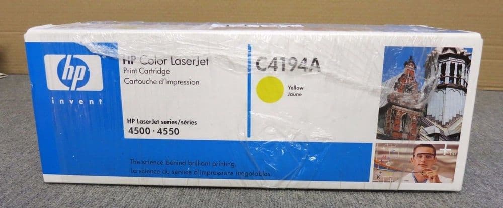 HP C4194A 640A New LaserJet Yellow Toner Printer Cartridge For Use With ...