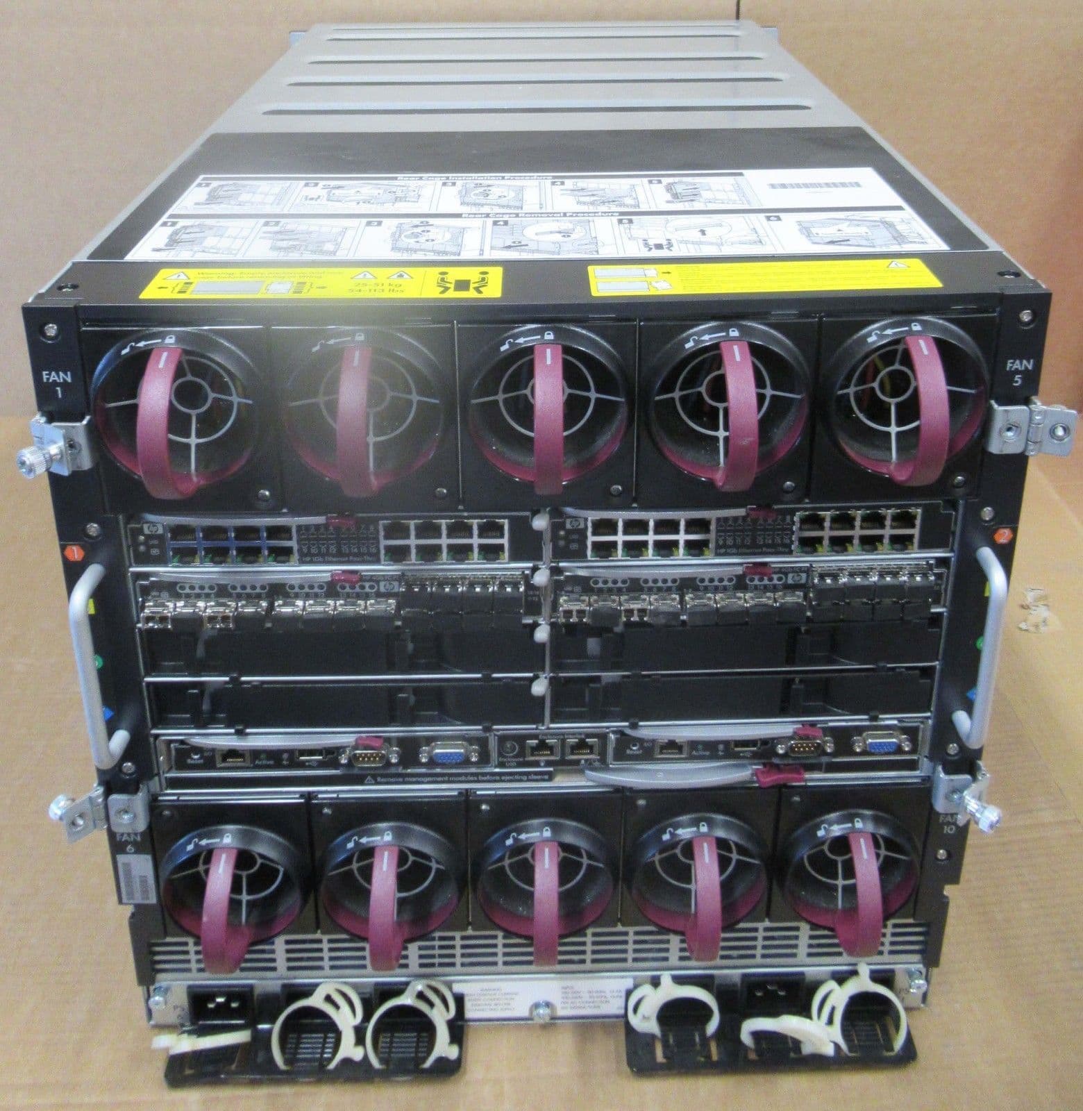 HP C7000 G2 GEN2 BladeSystem Enclosure Chassis 6x 2400W PSU 10x Fans 2x OA