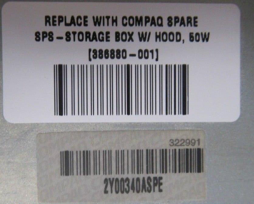 HP Compaq 50W Storage Box External Tape Drive Chassis With Hood 386880-001