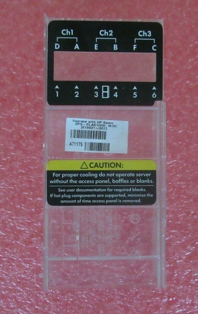 HP CPU Plastic Kit Baffle / Blank 619821-001 Plastic Cover Baffle for ...