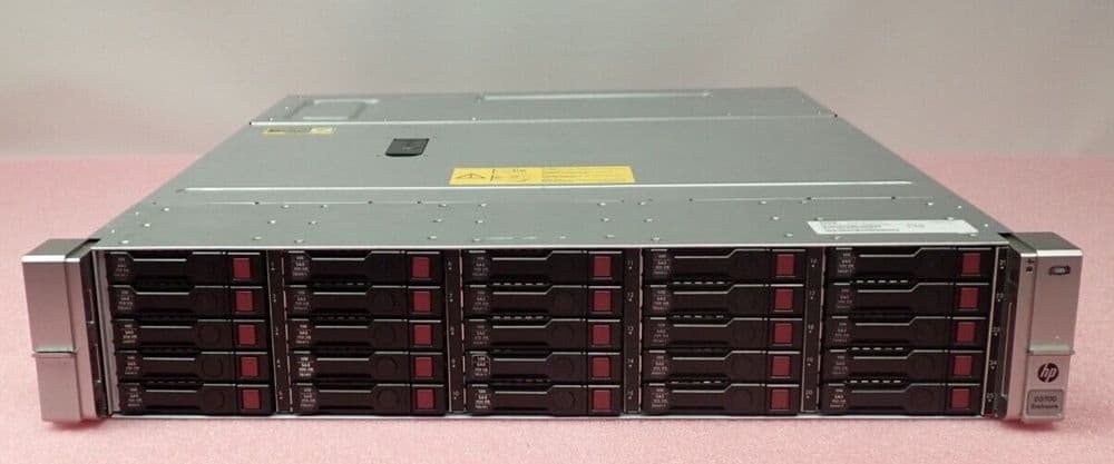 HP D3700 Storage Enclosure QW967A 25-Bay 25x 900GB HDD 2x 12Gb SAS I/O ...
