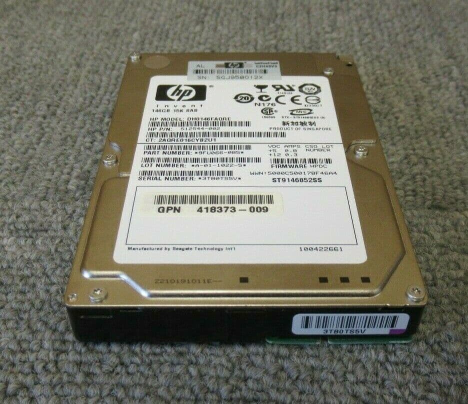 HP DH0146FAQRE 512544-002 146GB 15000RPM SAS Dual Port 2 5" Internal ...