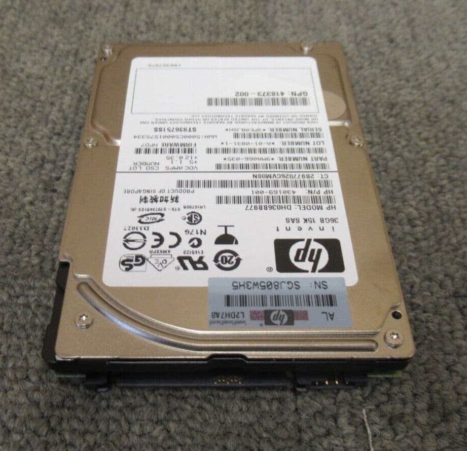 HP DH036BB977 430169-001 36GB 15000RPM SAS Dual Port 2 5" Internal Hard ...