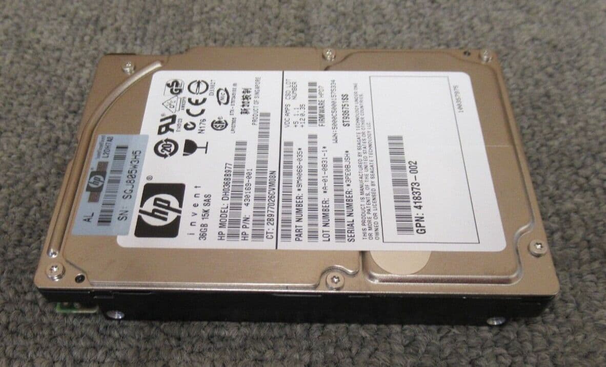 HP DH036BB977 430169-001 36GB 15000RPM SAS Dual Port 2 5" Internal Hard ...