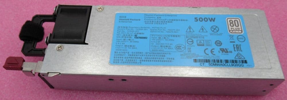 HP DPS-500AB-13 500W 80 Platinum HotPlug Power Supply 754377-001 720478-B21
