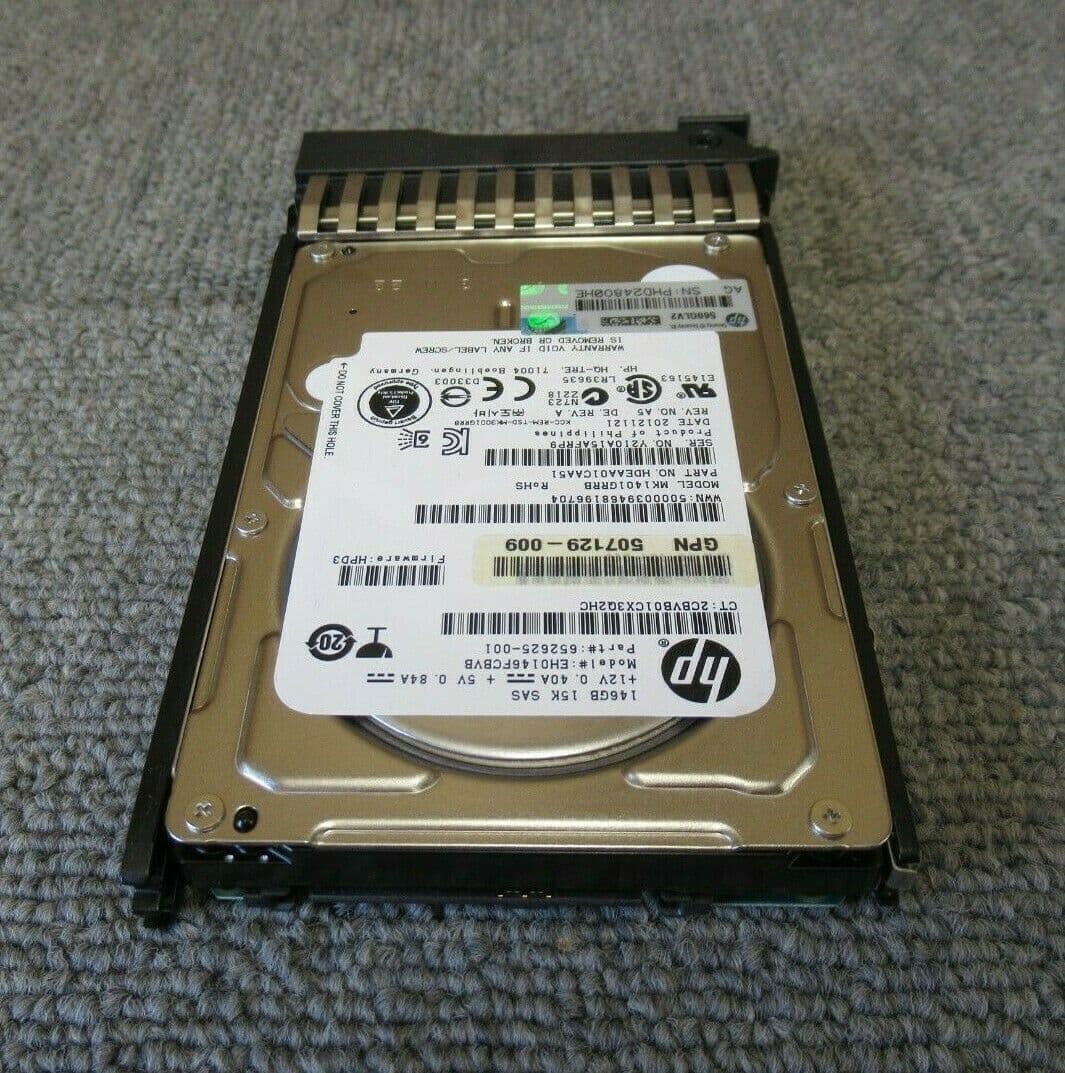 HP EH0146FCBVB 652625-001 146GB 15000RPM SAS 6Gbps DP HotSwap 2 5 ...