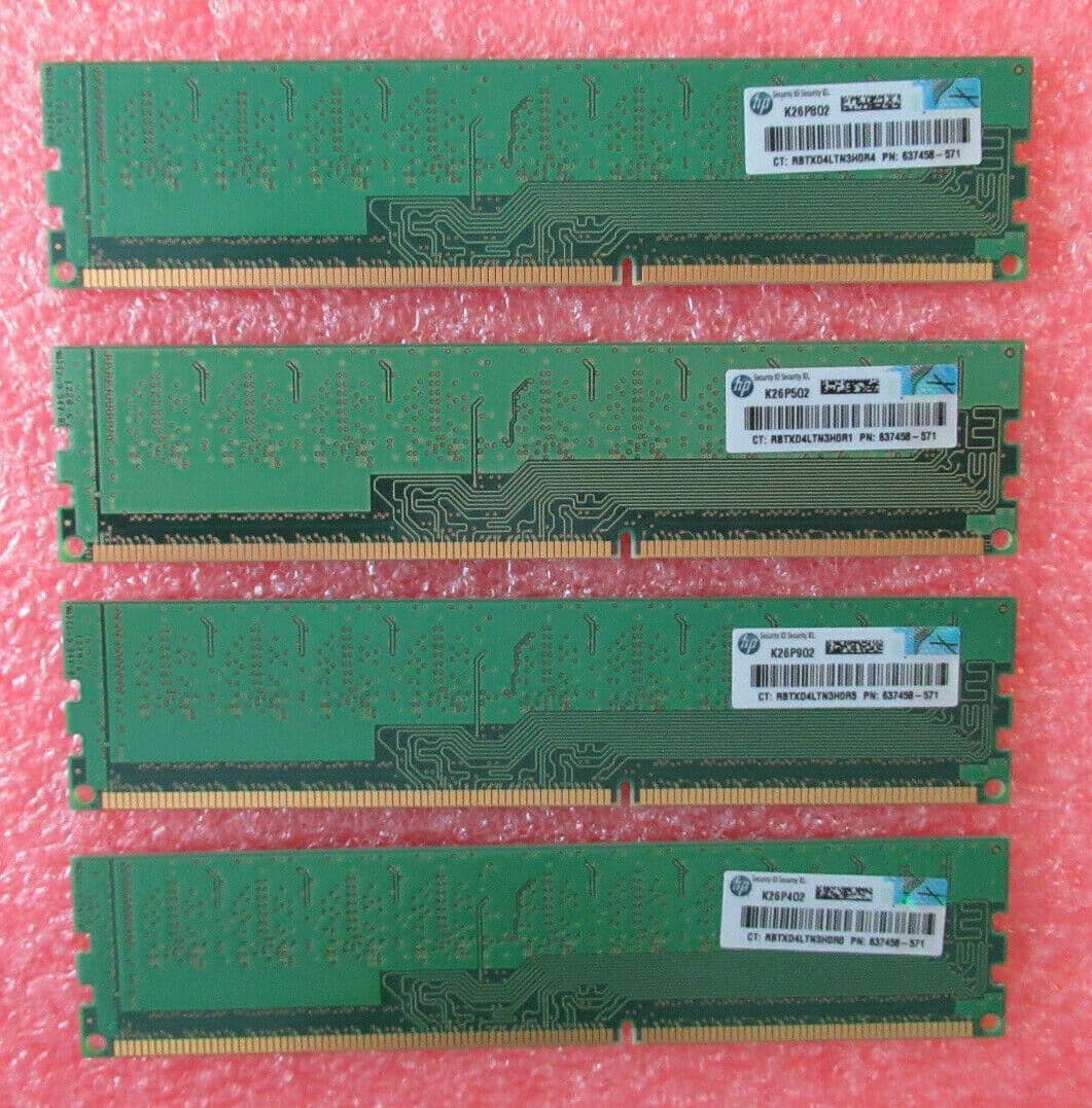 HP Elpida 8GB 4 x 2GB DDR3-1333 PC3-10600E ECC 240-Pin DIMM Ram 637458-571