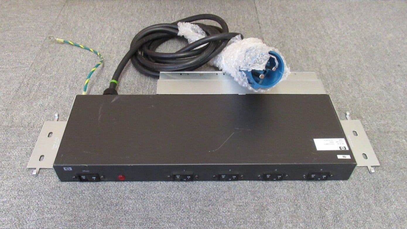 HP EO4502 228481-003 417581-B31 Modular 4 Port 32A PDU With Cable Tidy ...