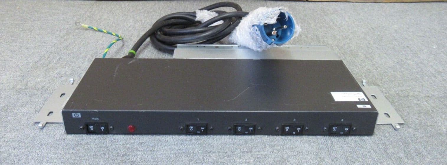 HP EO4502 228481-003 417581-B31 Modular 4 Port 32A PDU With Cable Tidy ...