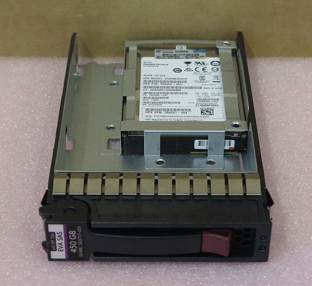 HP EVA 450GB 2 5 SAS 6GB/s DP 15K 128MB HDD AP871A 583717-001 759202-002