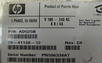 HP EVA4000 Starter Kit AH051A Inc 2x Controllers 8x 146Gb Array 2x SAN ...