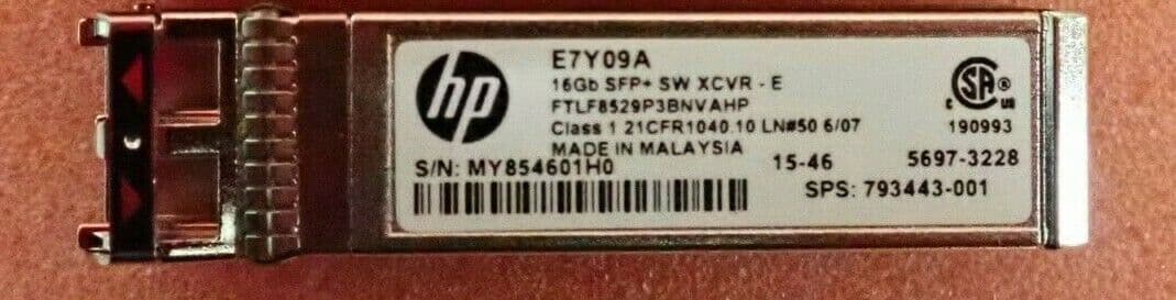 HP Finisar 16Gb SFP FC SW Transceiver Module FTLF8529P3BNVAHP 793443 ...