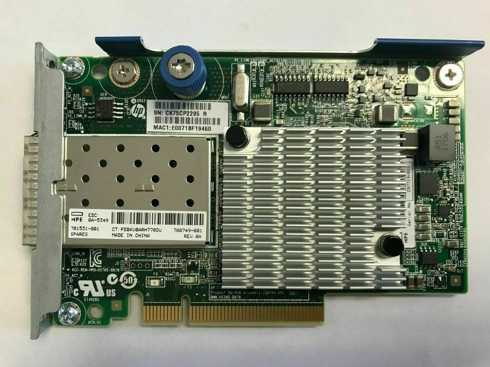 HP FlexFabric 534FLR-SFP 2-Port Gigabit Network Adapter 700751-B21 ...