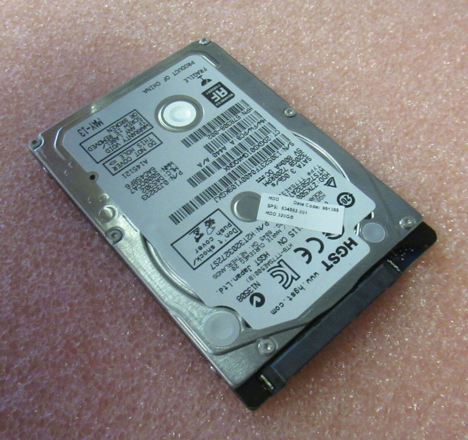 HP HGST 320GB 2 5" SATA 3GB 7 2K 32MB HDD Hard Drive HTS725032A7E630 ...