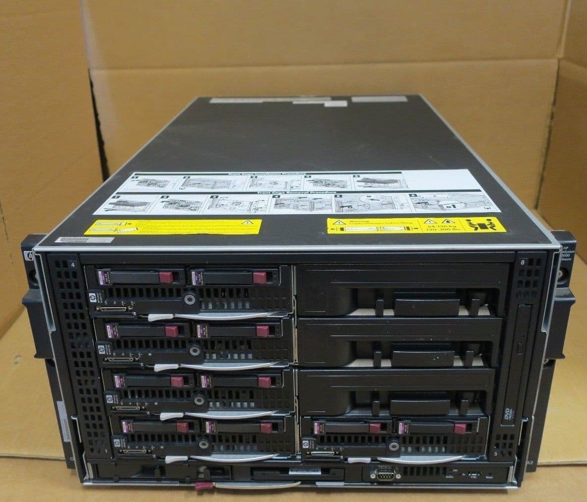 HP HPE BLc3000 Blade Chassis with 5x BL460c G7 Servers with full ...