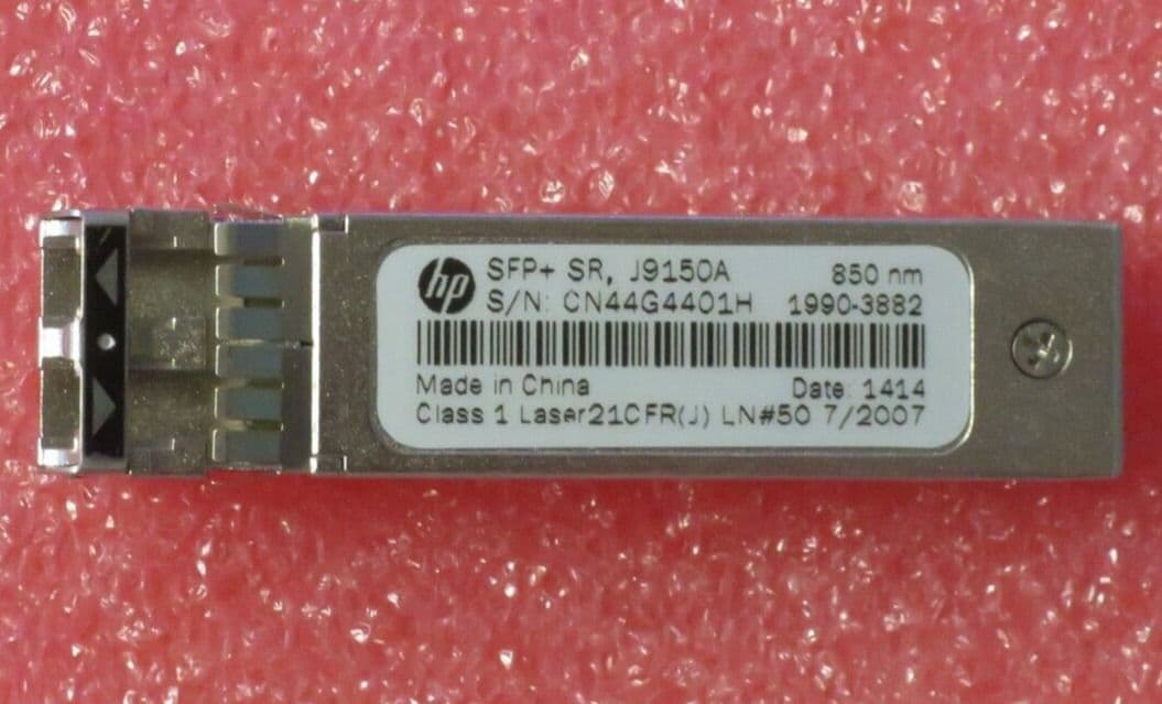 HP J9150A SFP 10Gb LC FC MMF 300m 850nm 10GBase-SR SFP Transceiver 1990-3882