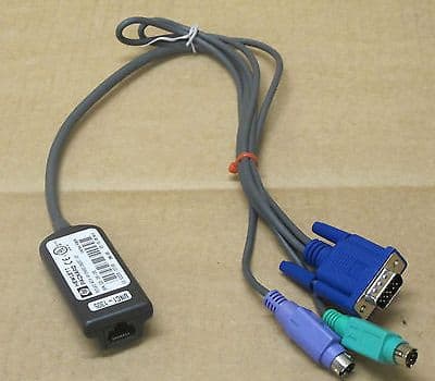 HP KVM Adapter Interface Switchbox Console 286597-001 PS2 RJ-45 520-290-005