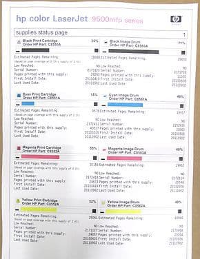 HP LaserJet 9500mfp Laser Copier Photocopier Scanner C8854A In good ...