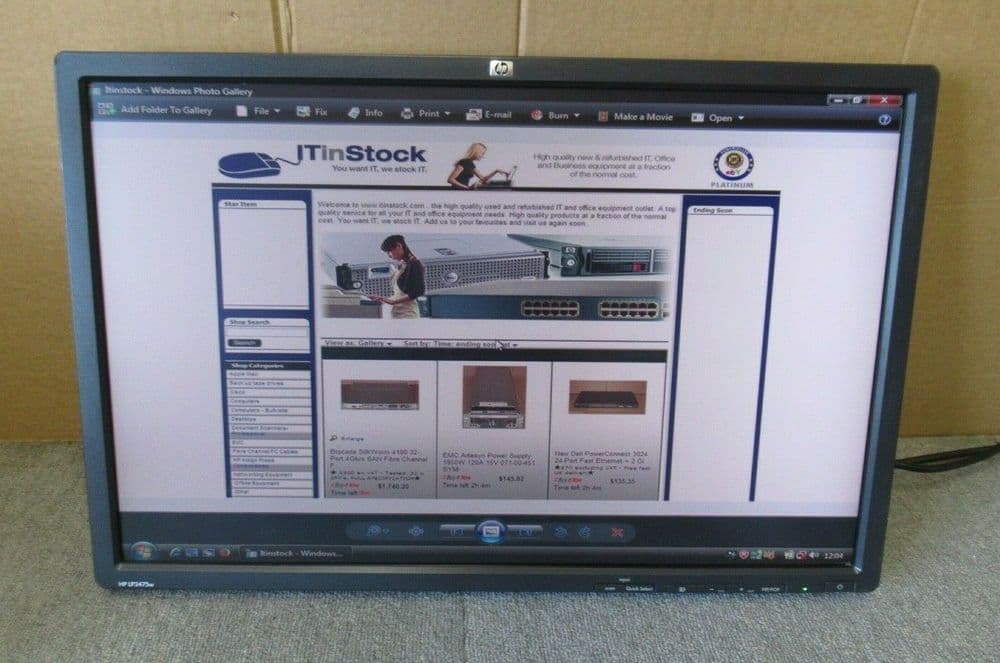 HP LP2475W 464184-001 24" LCD TFT Widescreen LCD Monitor DVI HDMI DP No ...