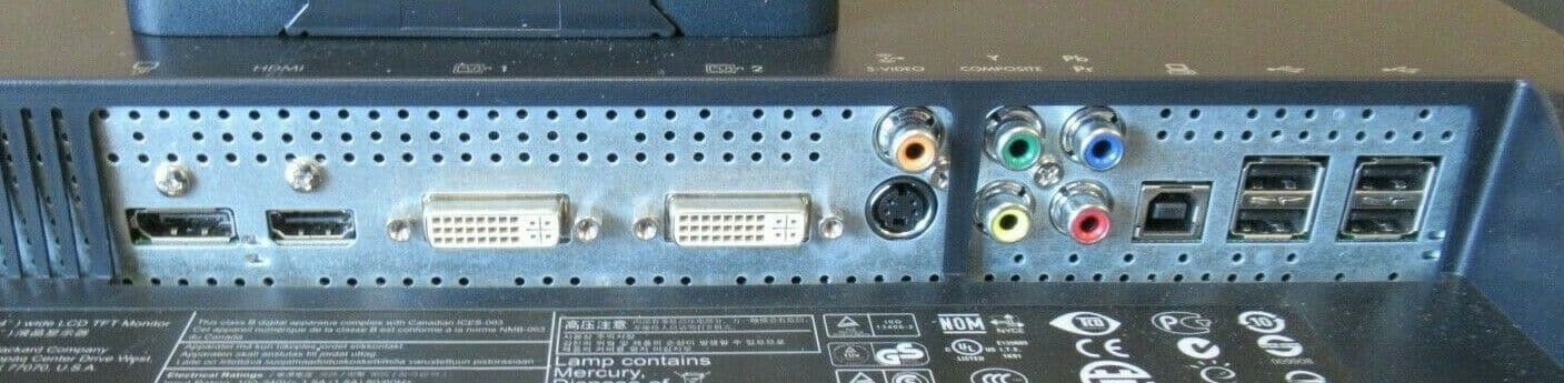 HP LP2475W 464184-001 24" LCD TFT Widescreen LCD Monitor DVI HDMI DP No ...