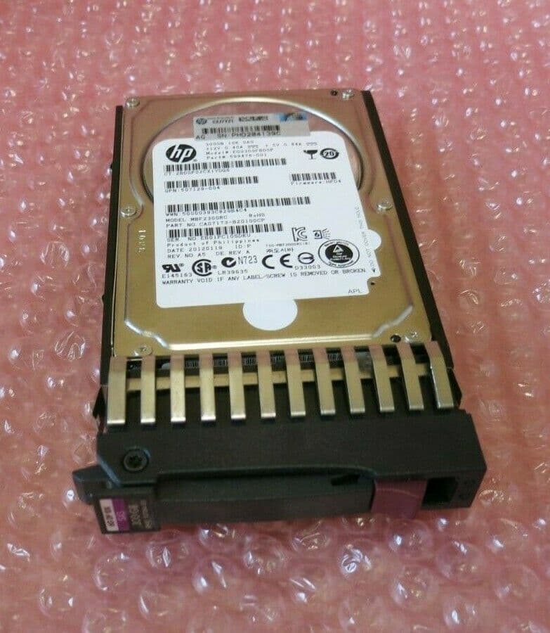 HP MBF2300RC 507129-004 300GB 10000RPM 16MB 2 5" SAS Internal Hard Drive