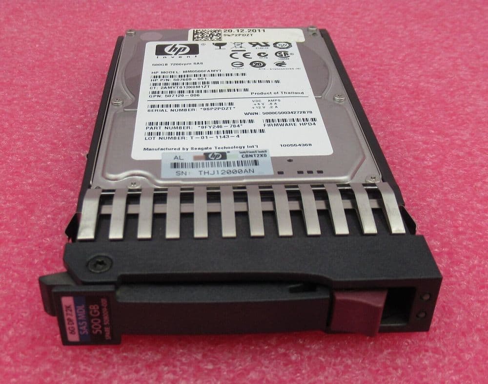 HP MM0500FAMYT 508009-001 500GB 7200RPM SAS 6Gbps DP Hot Swap 2 5 ...