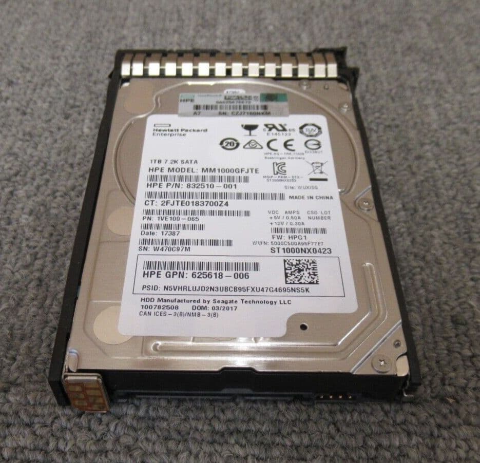 HP MM1000GFJTE 1TB 7200RPM SATA 6Gbps Midline 3 5" Hot Swap Internal ...