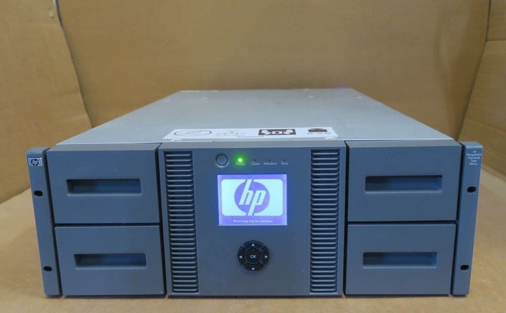 HP MSL4048 AJ038A Backup Tape Library Enclosure 1x LTO5 FC BL535A ...