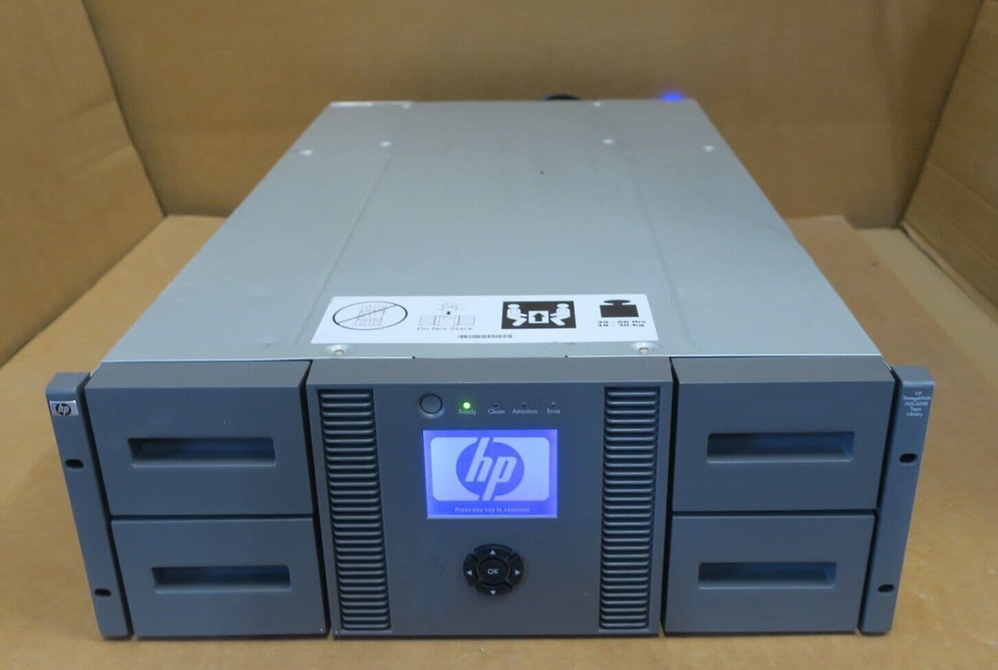 HP MSL4048 AJ038A Backup Tape Library Enclosure 1x LTO5 FC BL535A ...