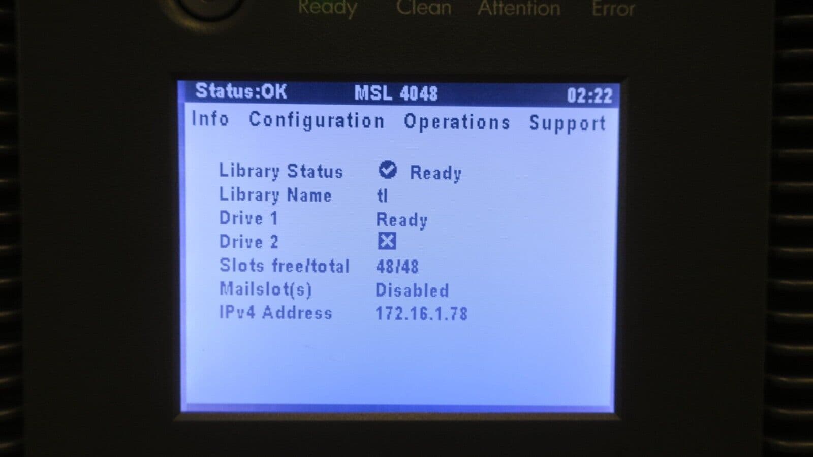 HP MSL4048 AJ038A Backup Tape Library Enclosure 1x LTO5 FC BL535A ...