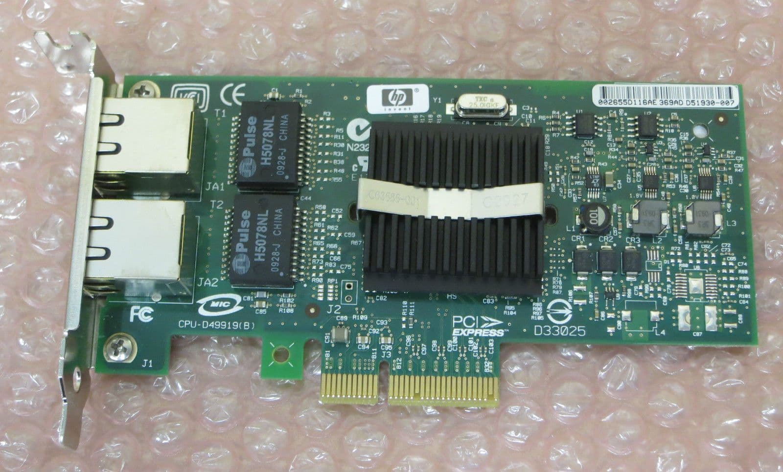 HP NC360T D51930-007 Dual Port DP Gigabit Ethernet Card 412651-001 ...
