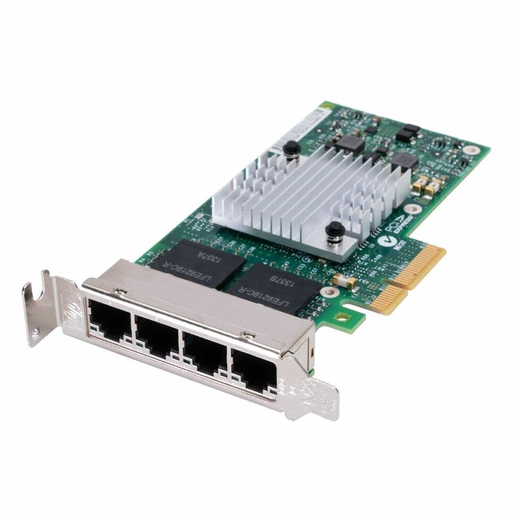 HP NC365T Quad Port 1GbE RJ45 Network Adapter PCI-E 593743-001 593722-B21