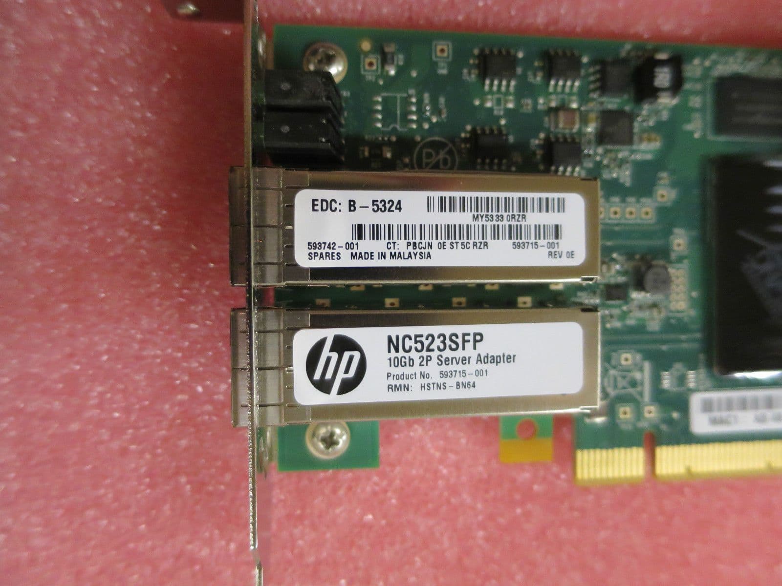 HP NC523SFP Dual Port 10GbEAdapter 593717-B21 593742-001 593715-001 PCIe PCI-E