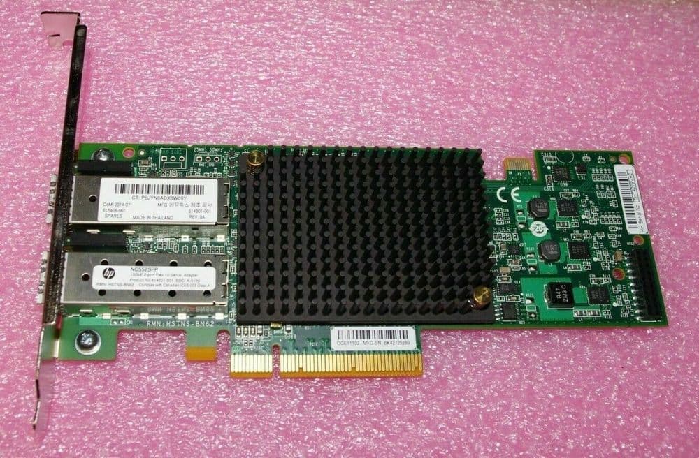 HP NC552SFP 10Gb Dual Port Fibre Channel Card 615406-001 614203-B21