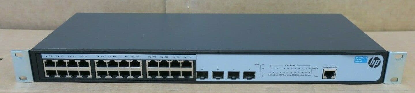 HP OfficeConnect 1920-24G 24x Gigabit Ethernet 4x SFP Port Smart Switch ...