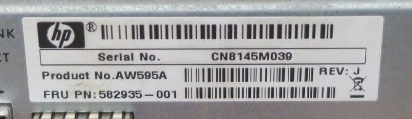 HP P2000 G3 10GbE ISCSI MSA Modular Smart Array Controller 582935-001 ...