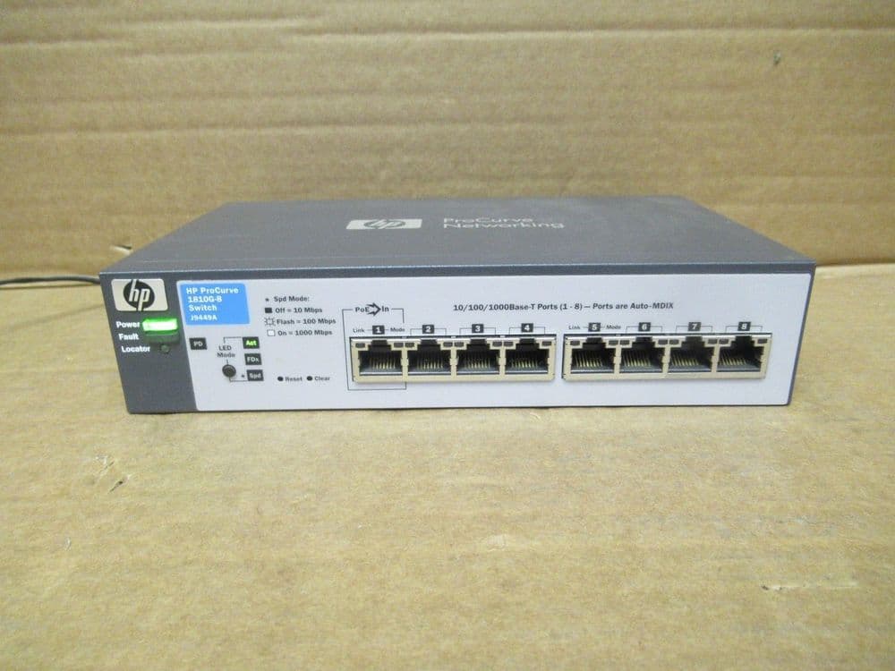 HP Procurve 1810G-8 - 8 Port Gigabit Work Network Switch With AC ...