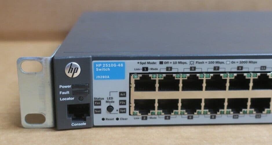 HP ProCurve 2510G-48 44x 1GbE RJ45 4x 1GbE SFP/RJ45 Combo Network ...