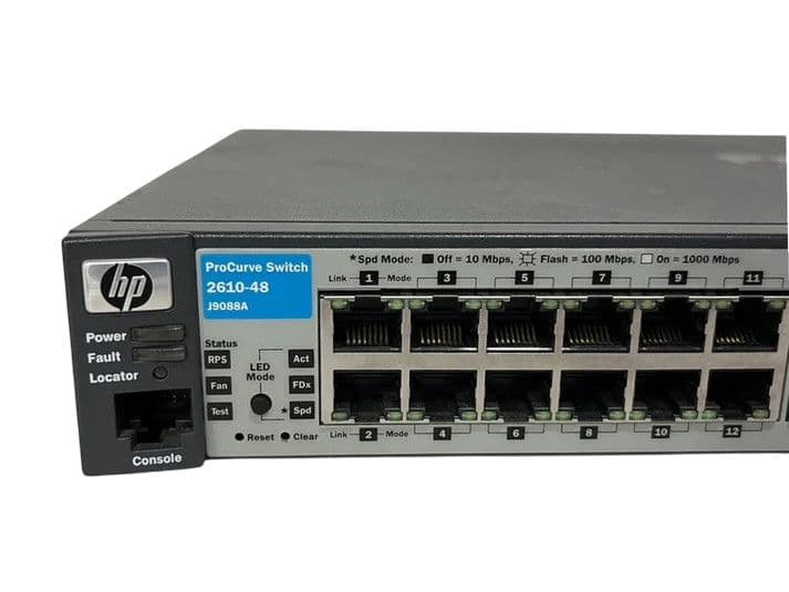 HP ProCurve 2610-48 48-Port Fast Ethernet Rack Mount 1U Ethernet Switch ...