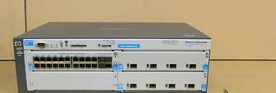 HP ProCurve 4204VL J8770A 2 x J8776A 4 port Gigabit Exp 1 x J9033A 20 ...