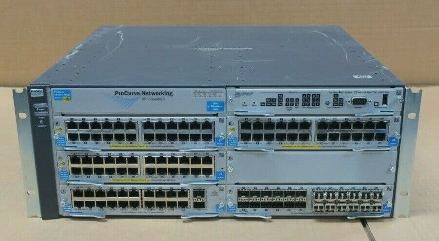 HP ProCurve 5406zl J8697A Switch Chassis 1x J8726A 3x J8702A 1x J8706A ...