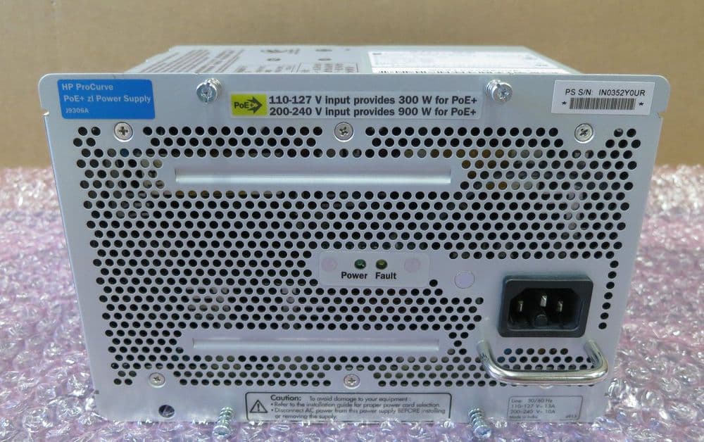 HP ProCurve Switch PoE zl 1500w Power Supply PSU 900w For PoE J9306A