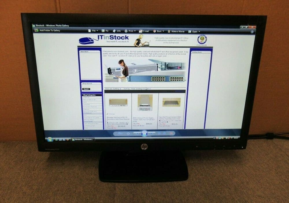 HP ProDisplay P221 710898-001 21 5" LCD TFT LED Widescreen Monitor VGA DVI