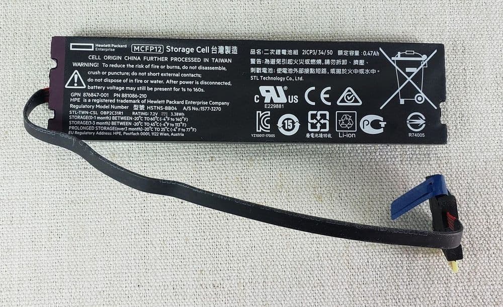 HP ProLiant BL460C G9 G10 Enhanced Megacell 12W 7 2V BBWC 876847-001 ...