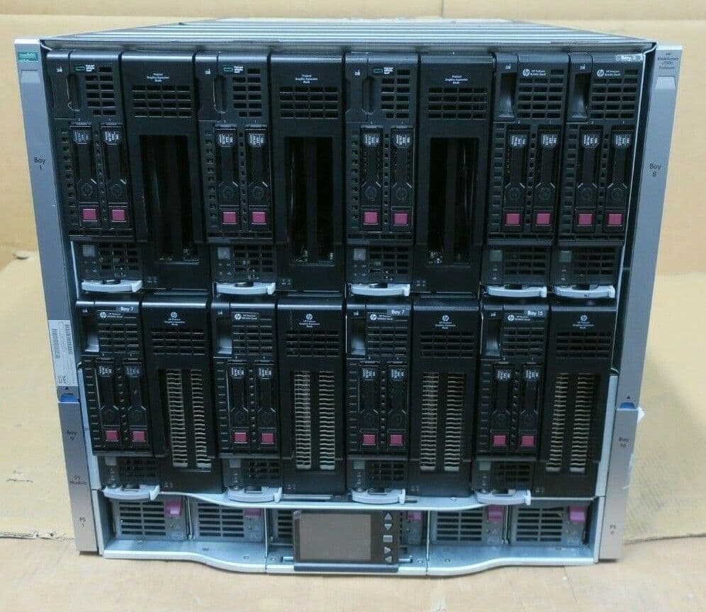 HP ProLiant C7000 3x WS460c G9 & 4x WS460c G8 With GFX Expansion 2x ...