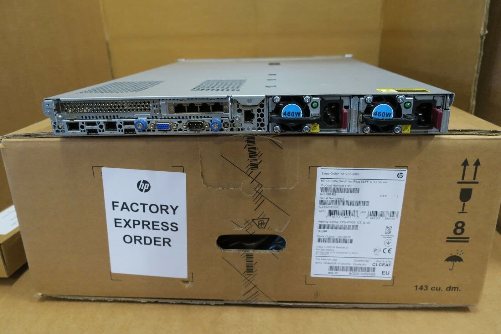 HP ProLiant DL320e GEN8 675598-B21 Quad Core Xeon E3-1240v2 8GB 1U Rack ...