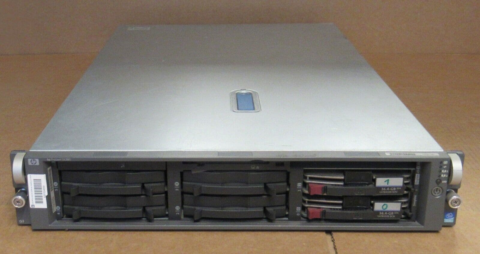 HP ProLiant DL380 G1 Xeon SL6WA 2 80GHz CPU 2GB RAM 2x 36 4GB HDD 2U ...