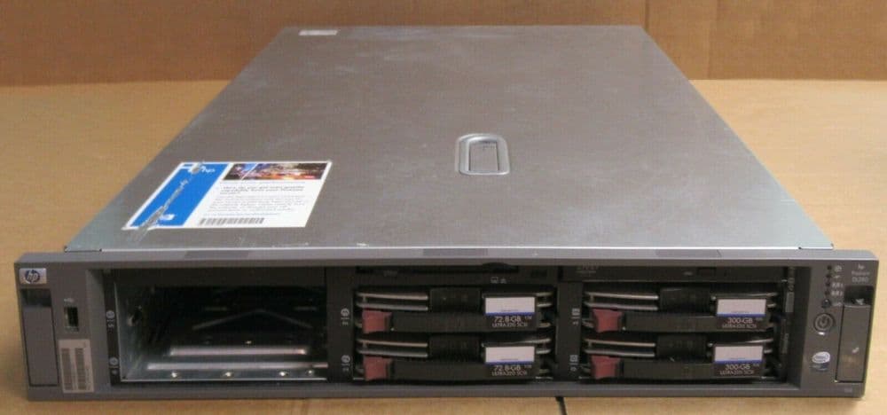 HP ProLiant DL380 G4 2x XEON 64-Bit 3 8GHz 2GB 745GB HDD DVD ROM 2U ...
