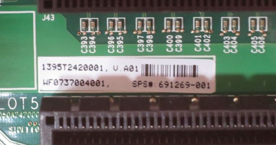 HP ProLiant DL385p Gen8 3 Slot PCIe Secondary Riser Card Bracket 691269-001