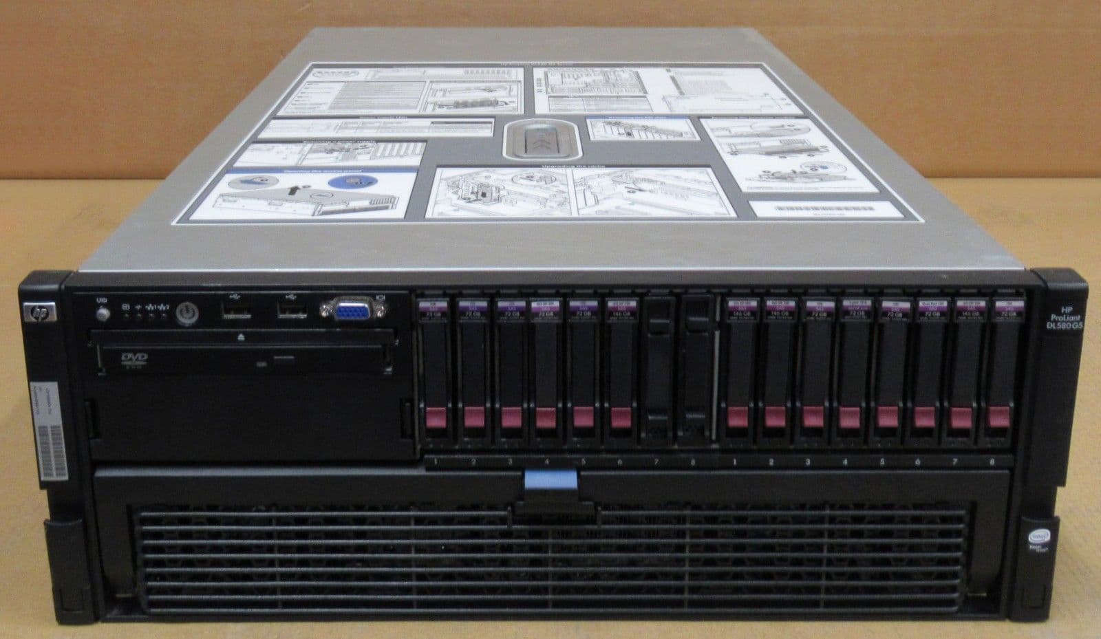 HP ProLiant DL580 G5 2x Xeon Quad Core E7320 2 4GHz 1 3TB 8GB RAM Rack ...